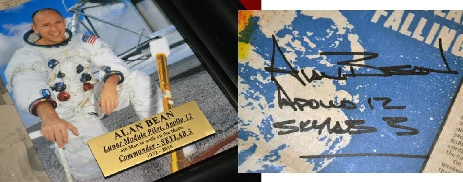 Signed Alan Bean, Jack Lousma SKYLAB APOLLO NASA Astronaut Autograph ...