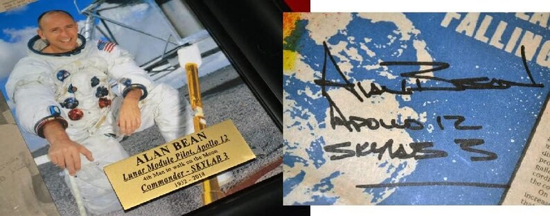 Signed Alan Bean, Jack Lousma SKYLAB APOLLO NASA Astronaut Autograph ...