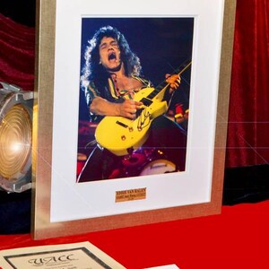 Rare, EDDIE VAN HALEN Hand-signed Original Autograph, Frame, Plaque ...