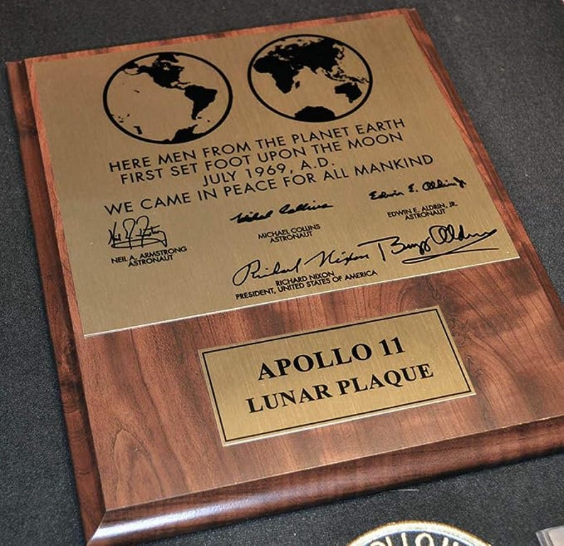 Apollo 11 BUZZ ALDRIN Signed Moon Landing Plaque Autographed - Etsy