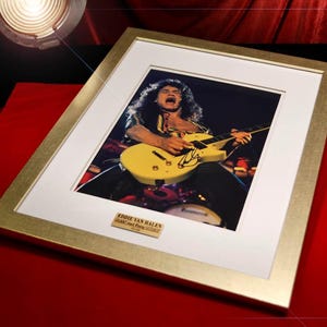 Rare, EDDIE VAN HALEN Hand-signed Original Autograph, Frame, Plaque ...