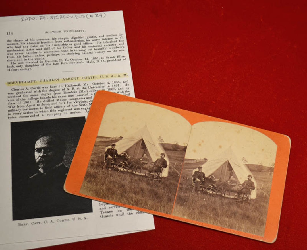 CIVIL WAR Captain Charles A. Curtis U.S.A. Stereoview PHOTO, 3D Picture ...