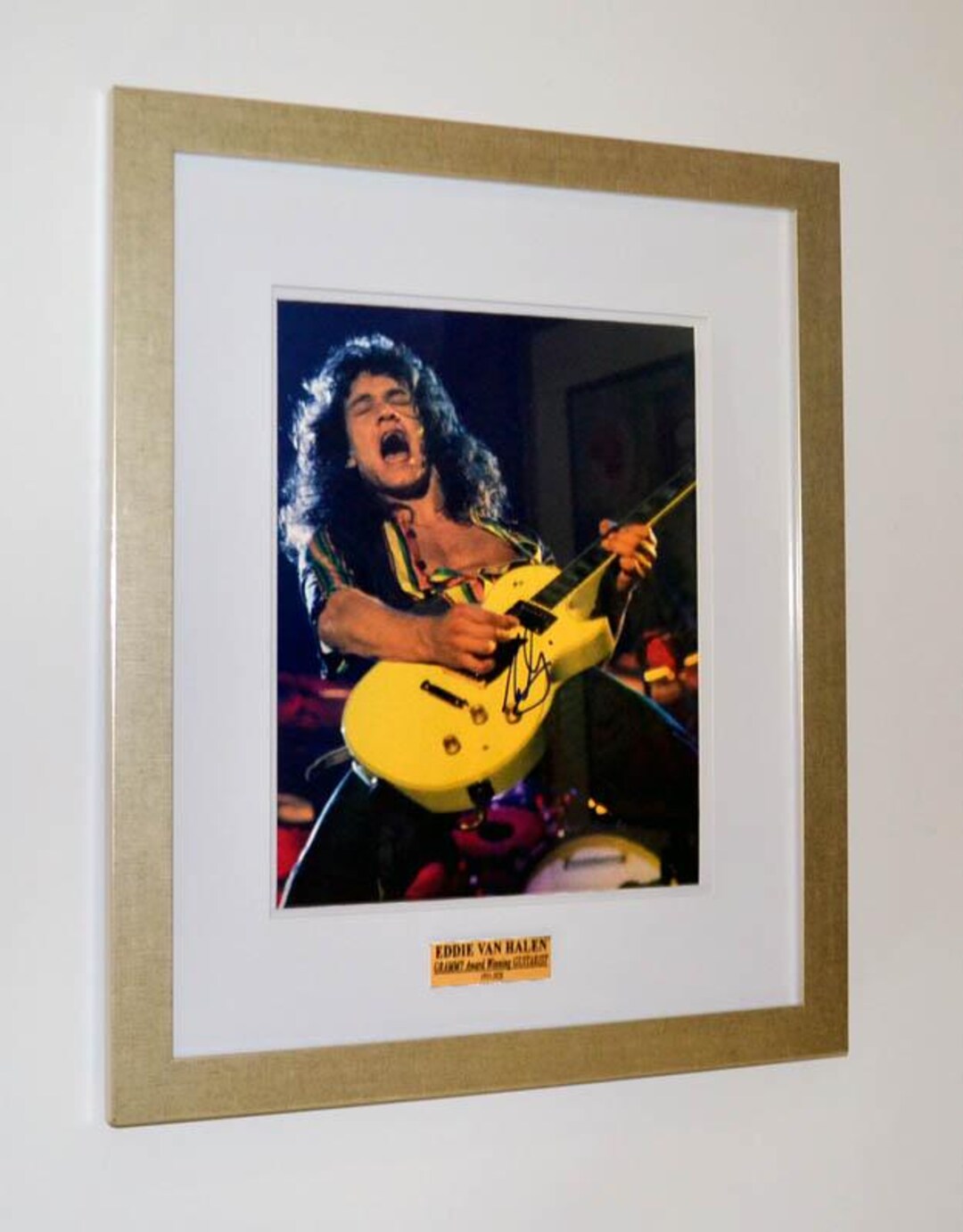 Rare, EDDIE VAN HALEN Hand-signed Original Autograph, Frame, Plaque ...