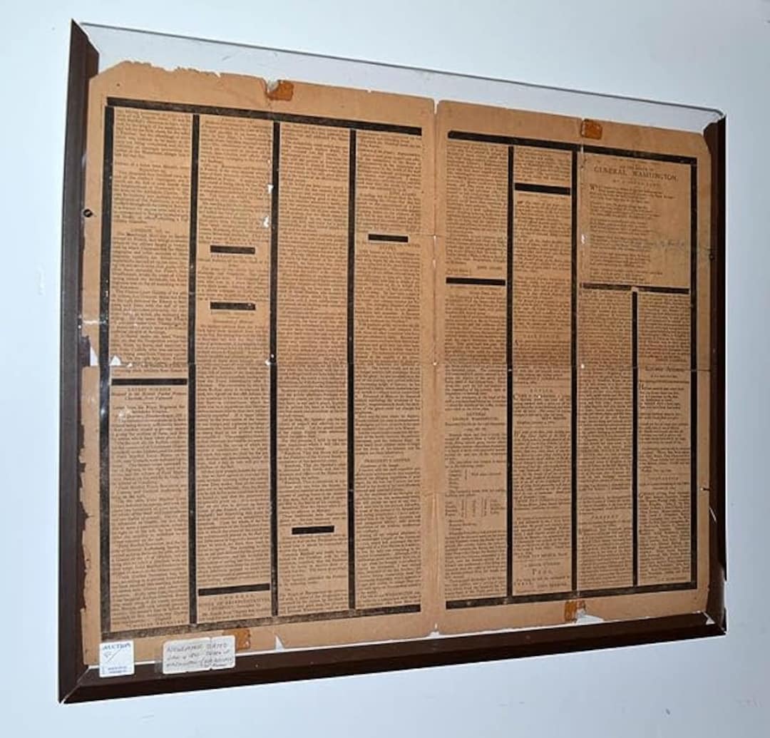 GEORGE WASHINGTON Death Announcement Rare NEWSPAPER, Reprint, Ulster ...