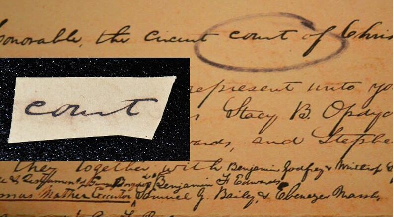 ABRAHAM LINCOLN Signed in His Hand the Word,"court" Exhibit W/ Photos ...