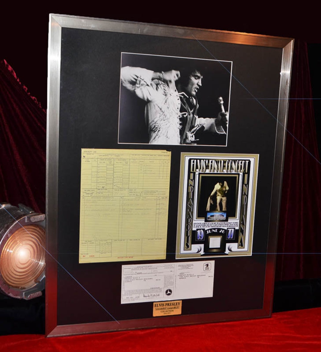 Original ELVIS PLANE Log, Priscilla Autograph, Book, Piece of Elvis ...