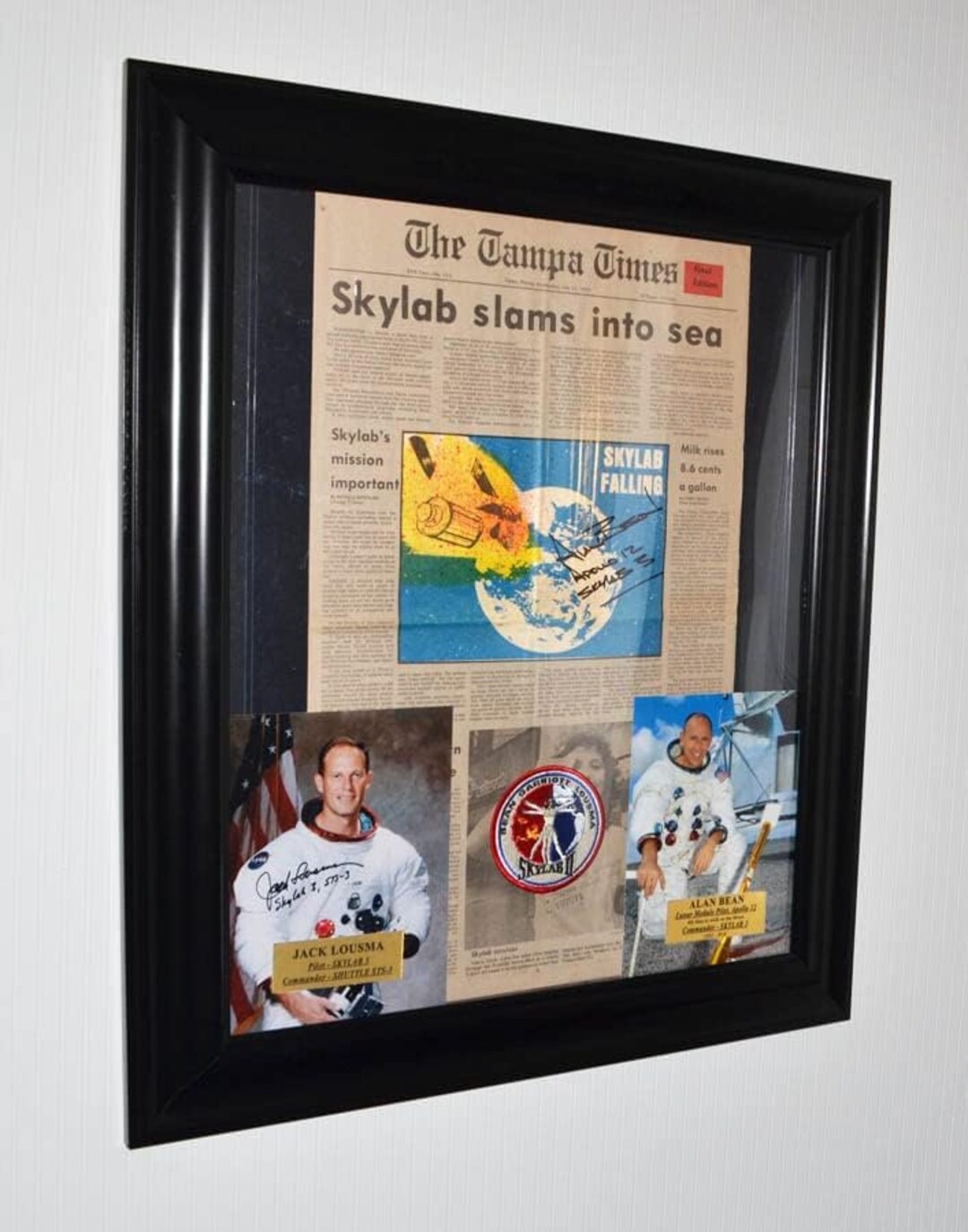 Signed Alan Bean, Jack Lousma SKYLAB APOLLO NASA Astronaut Autograph ...