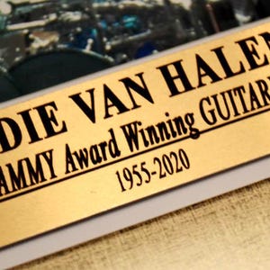 Rare, EDDIE VAN HALEN Hand-signed Original Autograph, Frame, Plaque ...