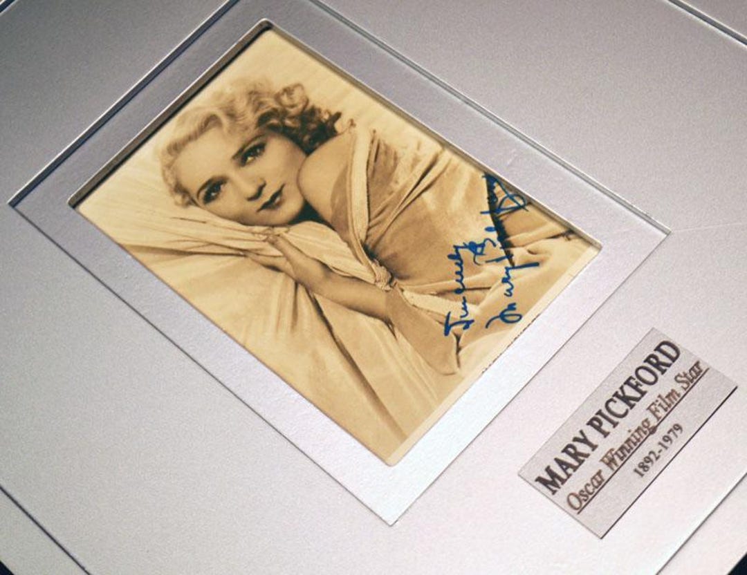 MARY PICKFORD Signed, Photo Autograph, Frame, Uacc Rd#228, RR Coa, Dvd ...