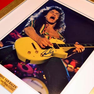 Rare, EDDIE VAN HALEN Hand-signed Original Autograph, Frame, Plaque ...