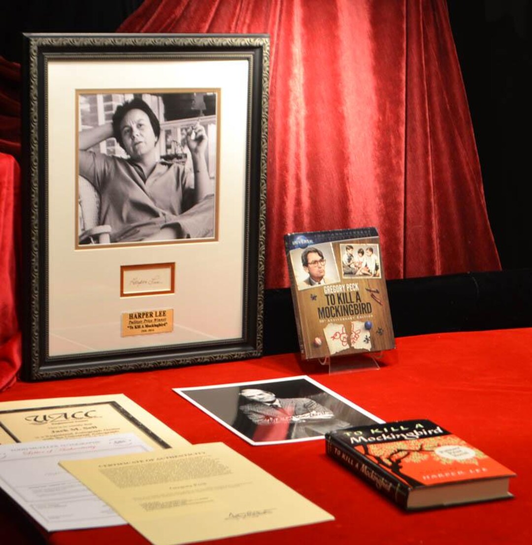 Signed HARPER LEE and Gregory PECK Autograph, Frame, Coa, Kill A ...
