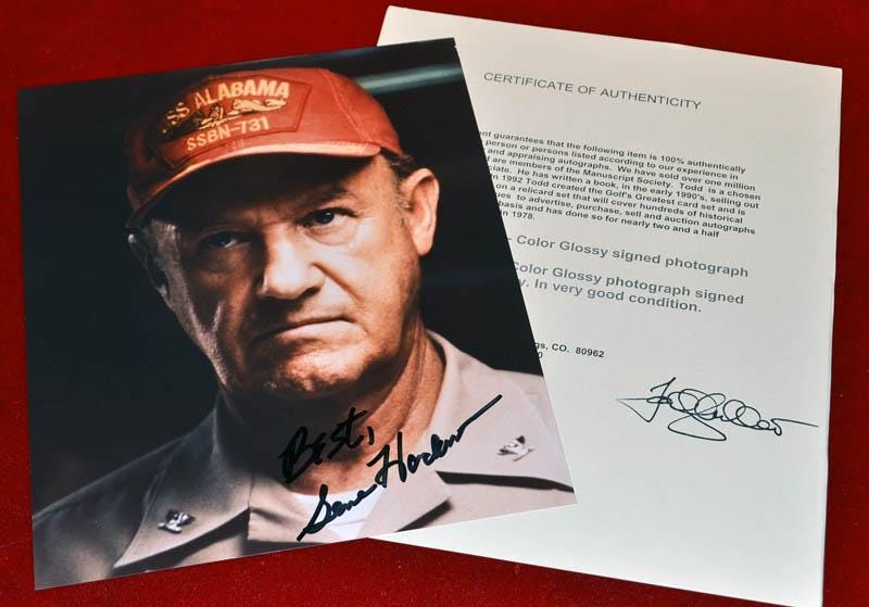 Gene Hackman Signed 'crimson Tide' Photo: UACC Authenticated - Etsy