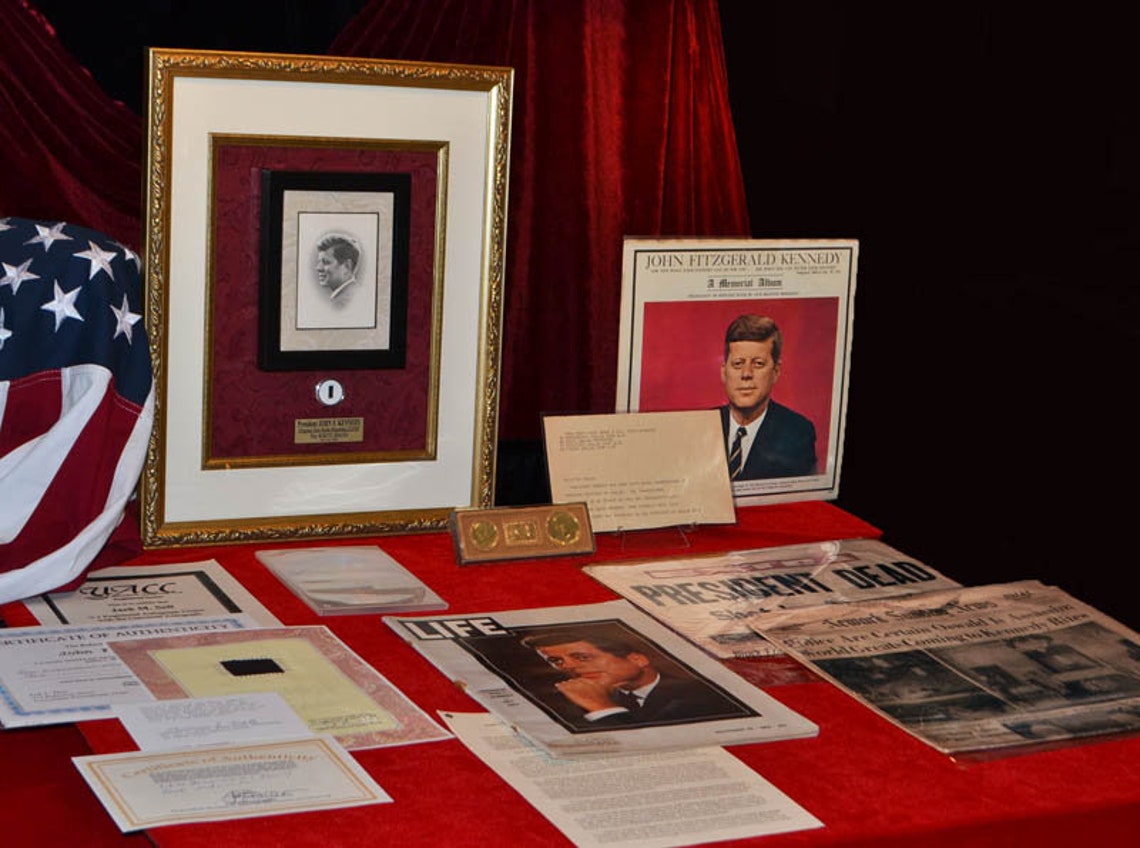 JFK Collection: Talking Frame & Original Funeral Cloth, John F. Kennedy ...
