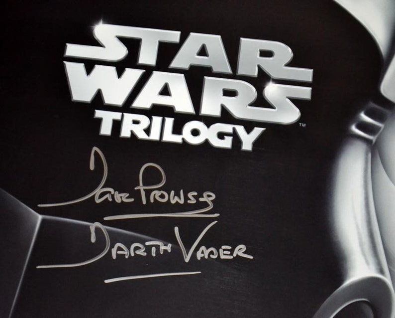 STAR WARS Poster Signed RIP David Prowse Autograph as Darth Vader, 1sh ...