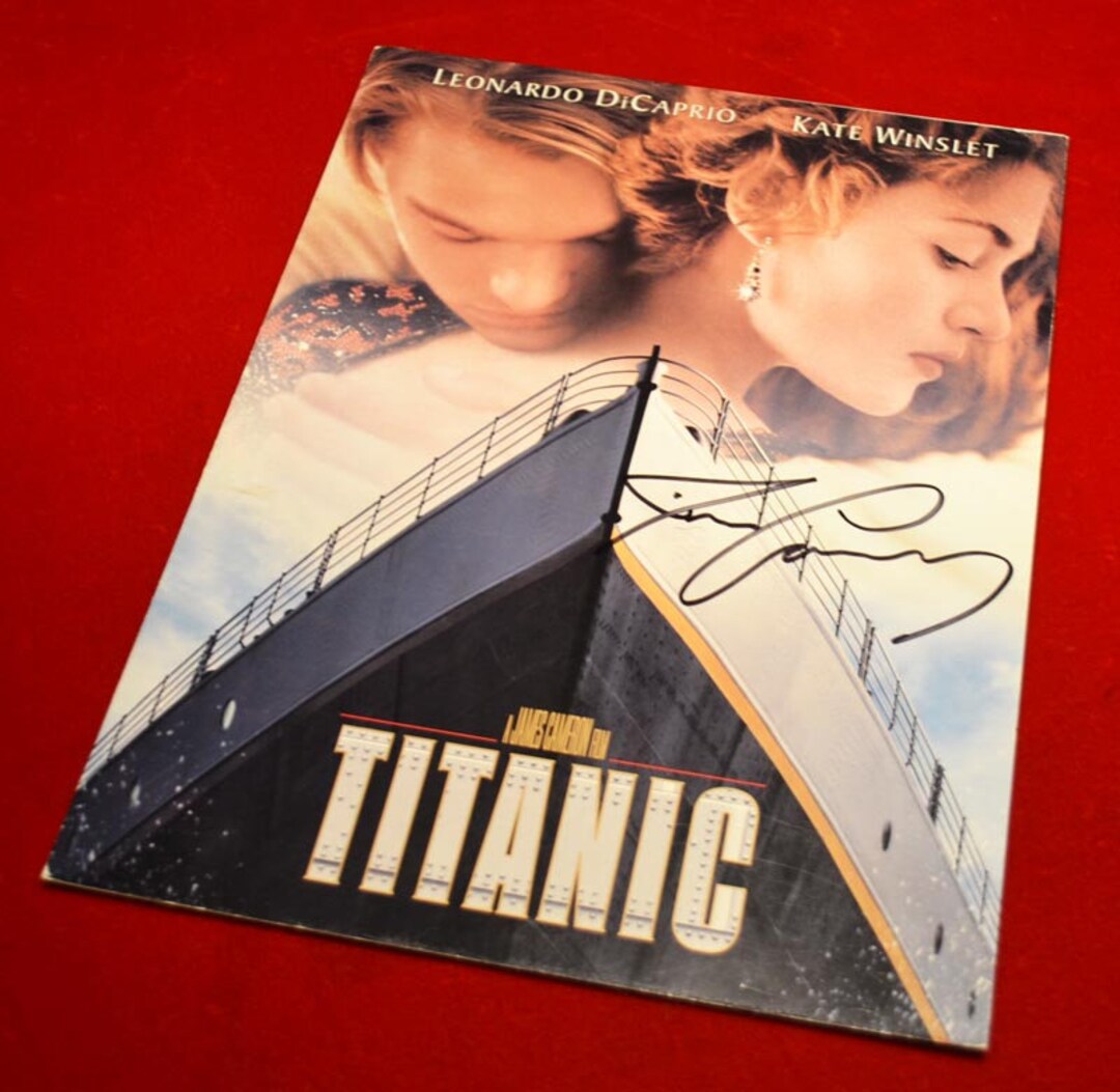 Signed JAMES CAMERON Autograph, Titanic Press Kit, COA Dvd, Slides ...