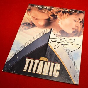Signed JAMES CAMERON Autograph, Titanic Press Kit, COA Dvd, Slides ...