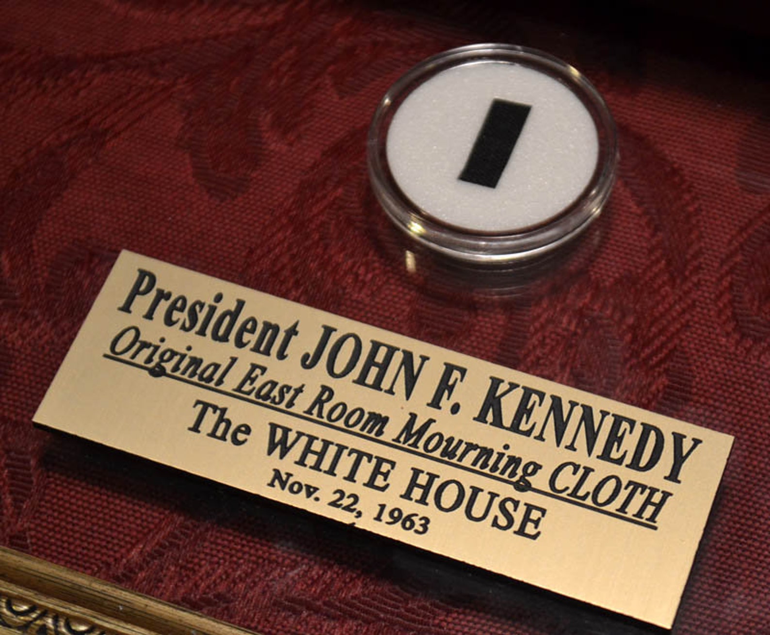 JFK Collection: Talking Frame & Original Funeral Cloth, John F. Kennedy ...