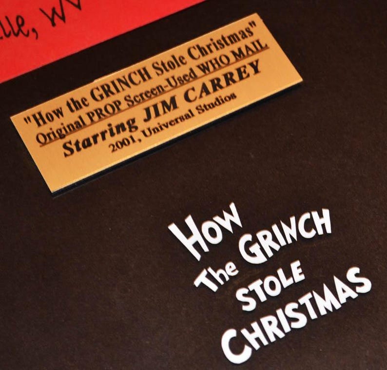 Grinch Movie Prop: Screen-used Who Mail Display, Framed With Blu Ray - Etsy