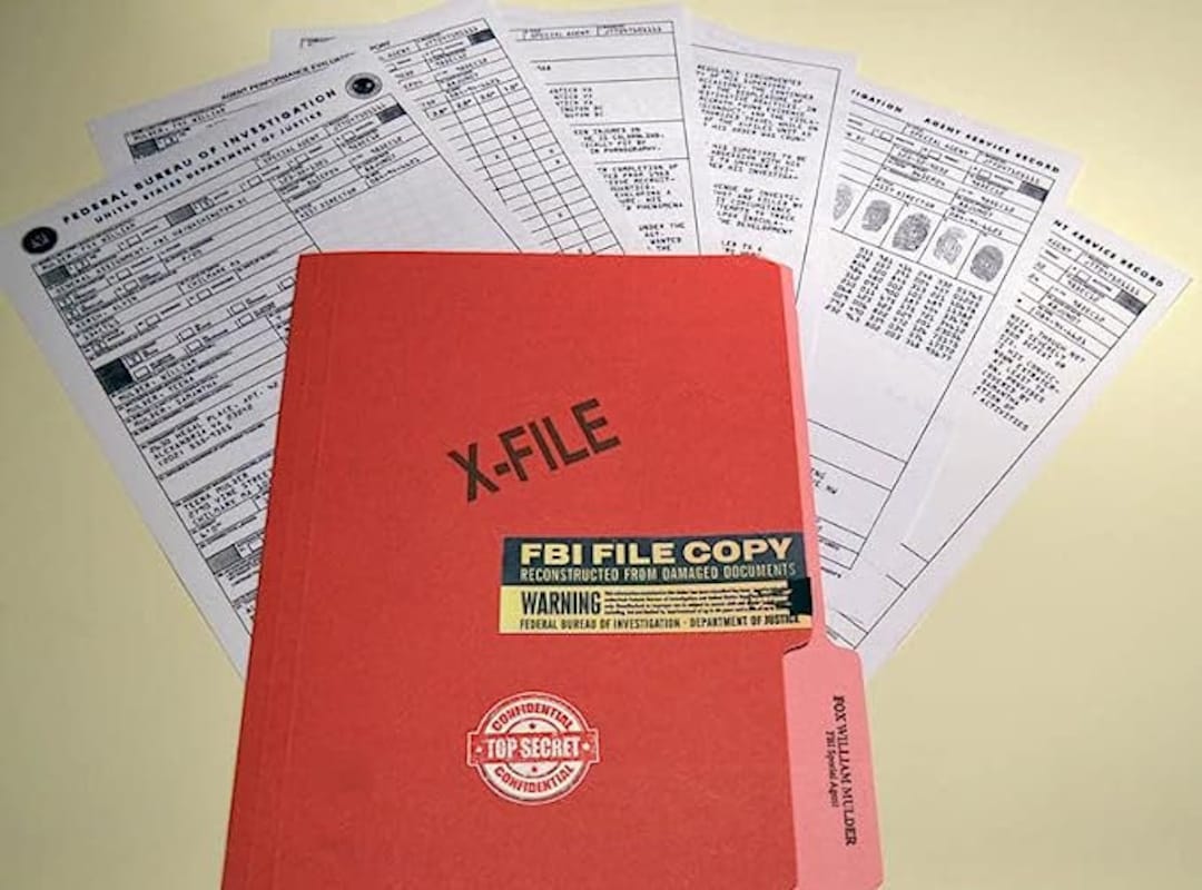 Rare X-files Screen-used Prop, Agent Mulder FBI File With COA & Blooper ...