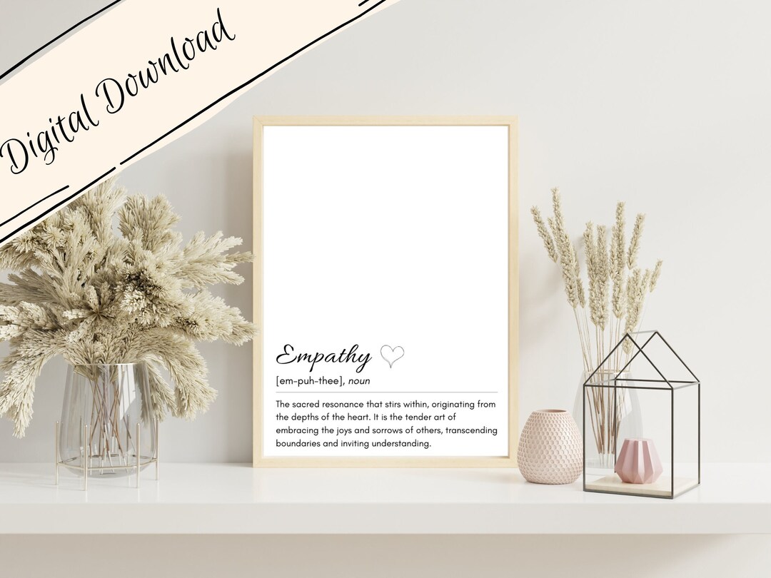 Empathy Wall Art - Digital Download Print - Dictionary Wall Art - Etsy