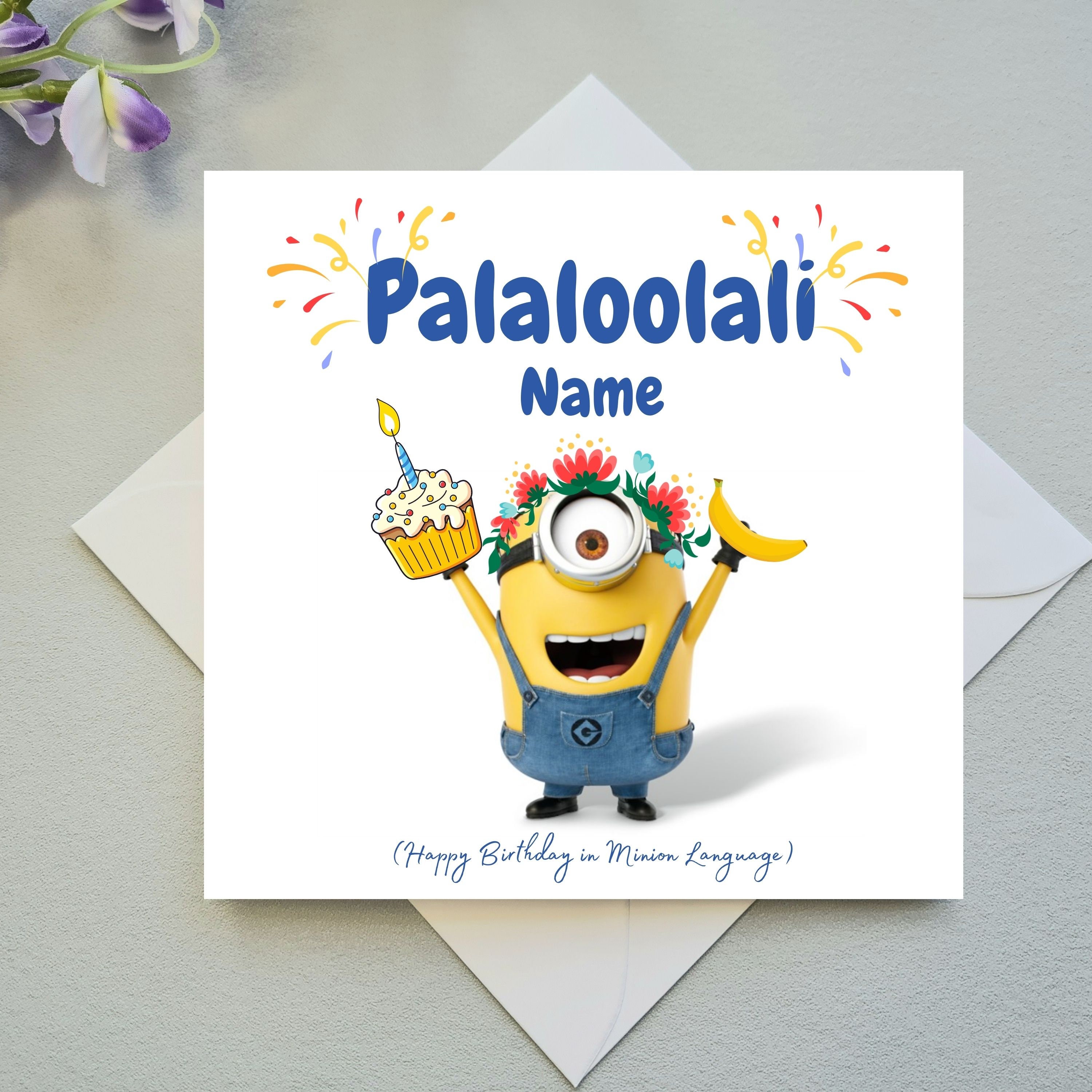 Minion Birthday Card; Personalized Birthday Card; Cute Birthday Card - Etsy