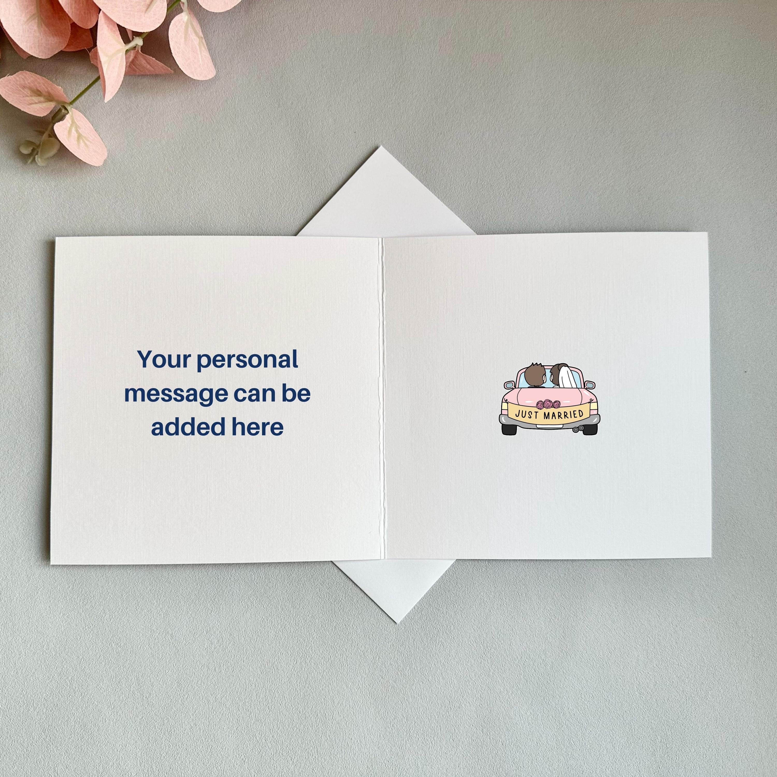 Bride and Groom Wedding Card; Personalized Wedding Card - Etsy