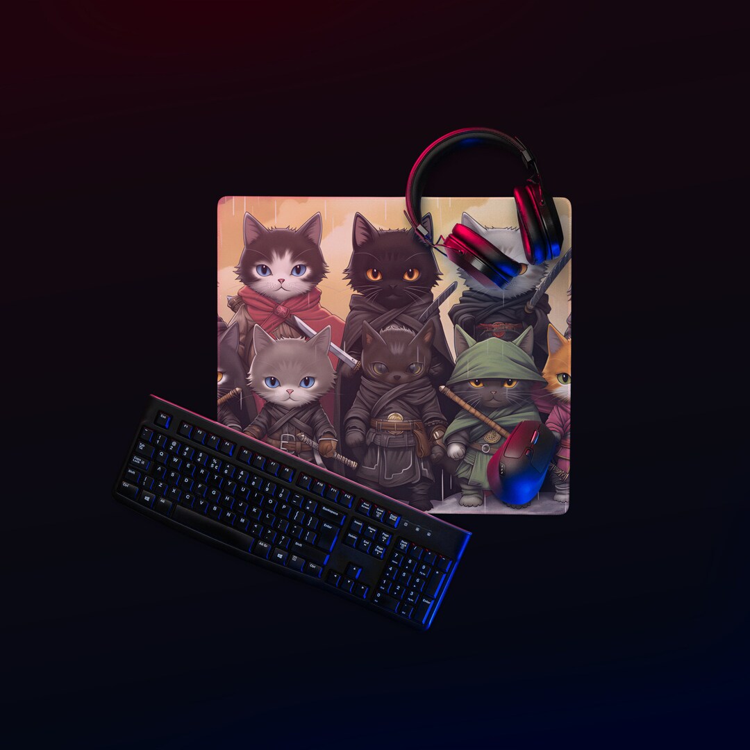 Kitten Ninjas Computer Gaming Mouse Pad #2 - Etsy