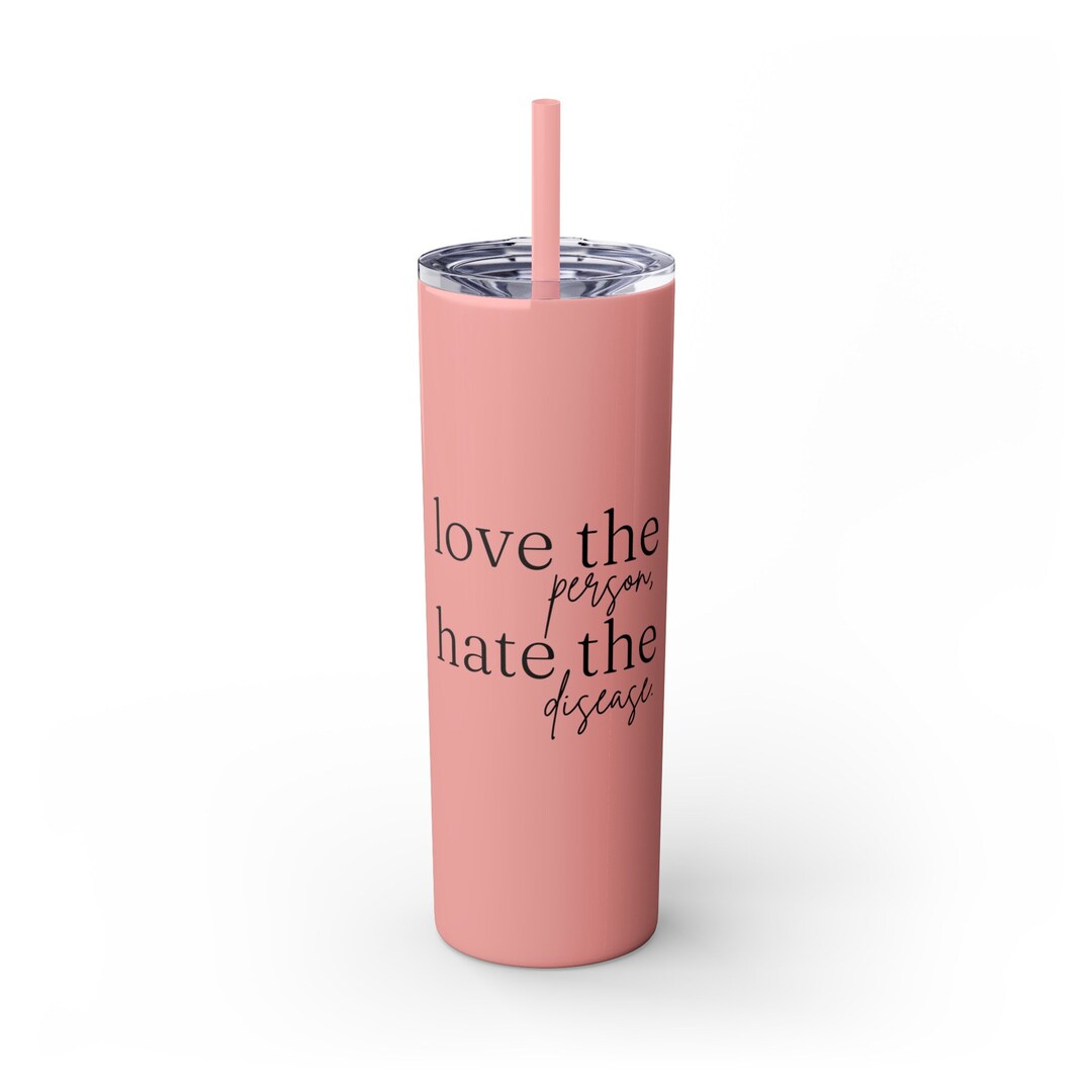 Love & Hate Skinny Tumbler With Straw, 20oz - Etsy
