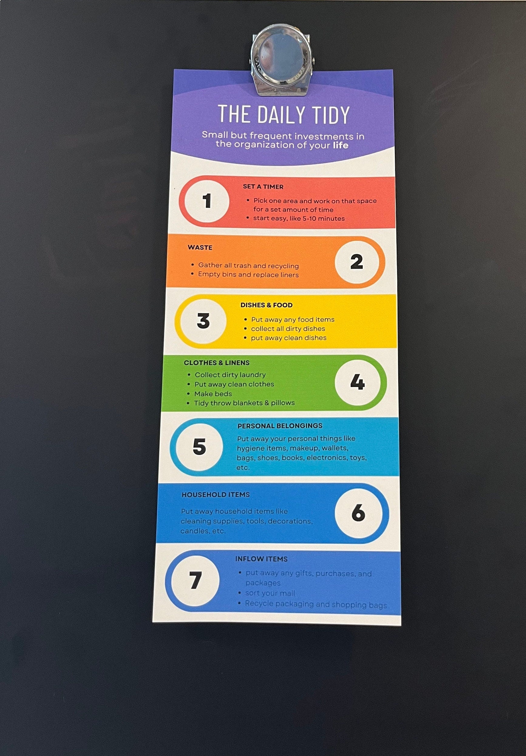 The Daily Tidy Printable Guide - Etsy