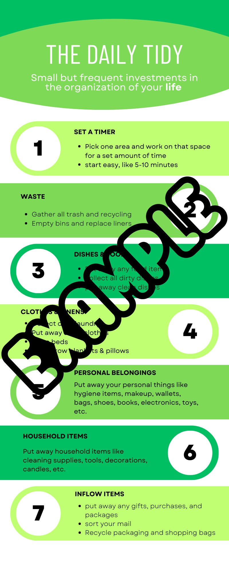 The Daily Tidy Printable Guide - Etsy