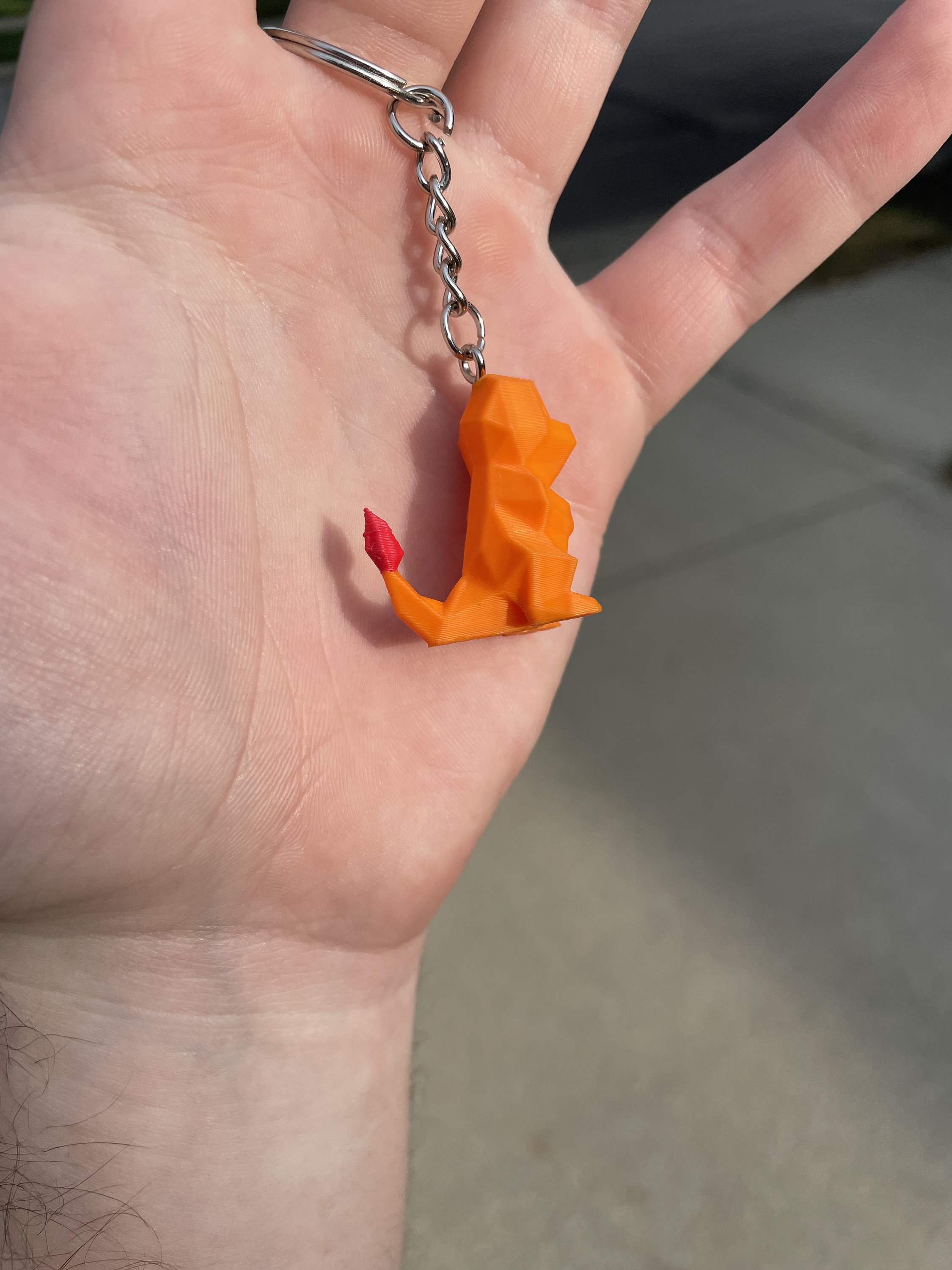 Low-poly Generation 1 Charmander Pokémon Starter Keychain - Etsy