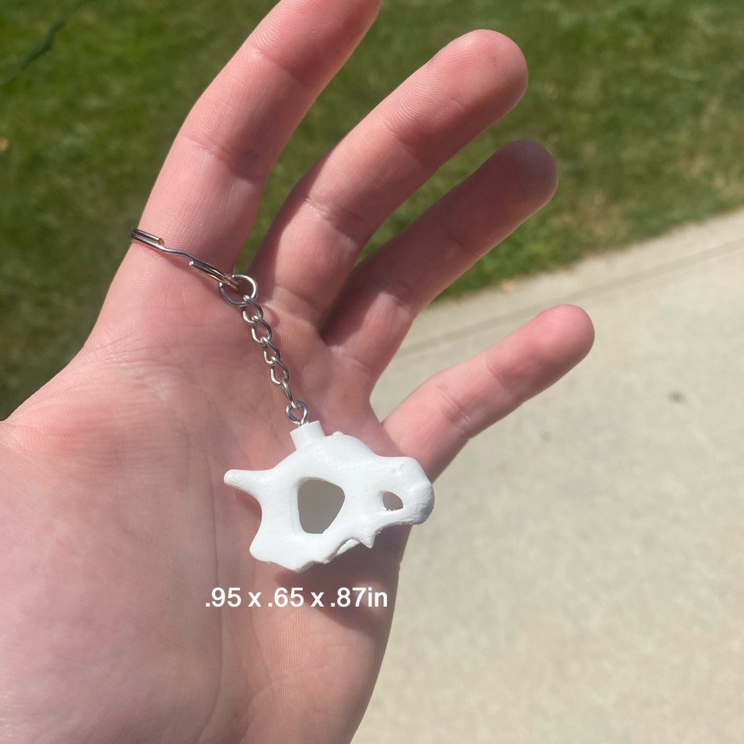 3D Cubone Skull Keychain - Etsy
