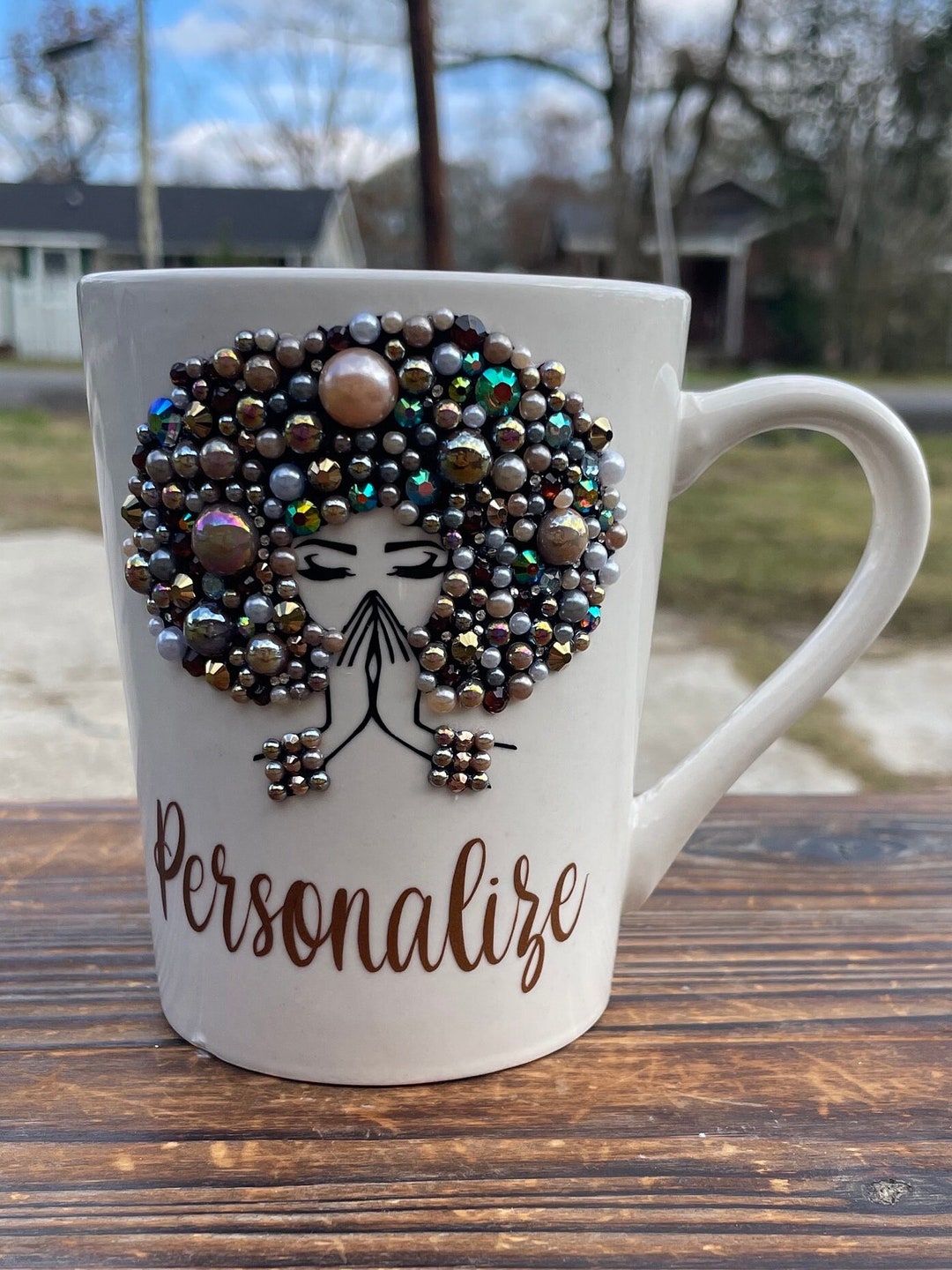 Pearl and Bling Coffee Mug - Etsy