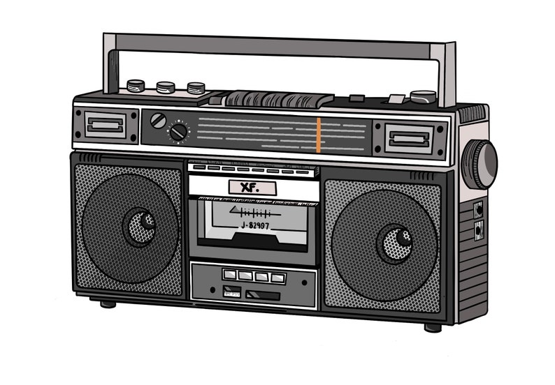 Boombox Art Print - Etsy