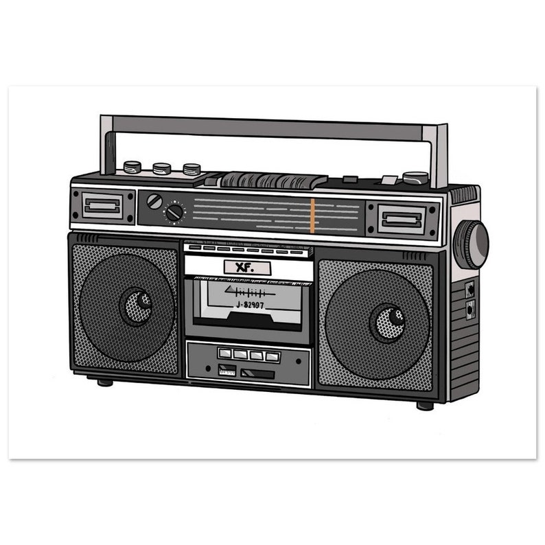 Boombox Art Print - Etsy