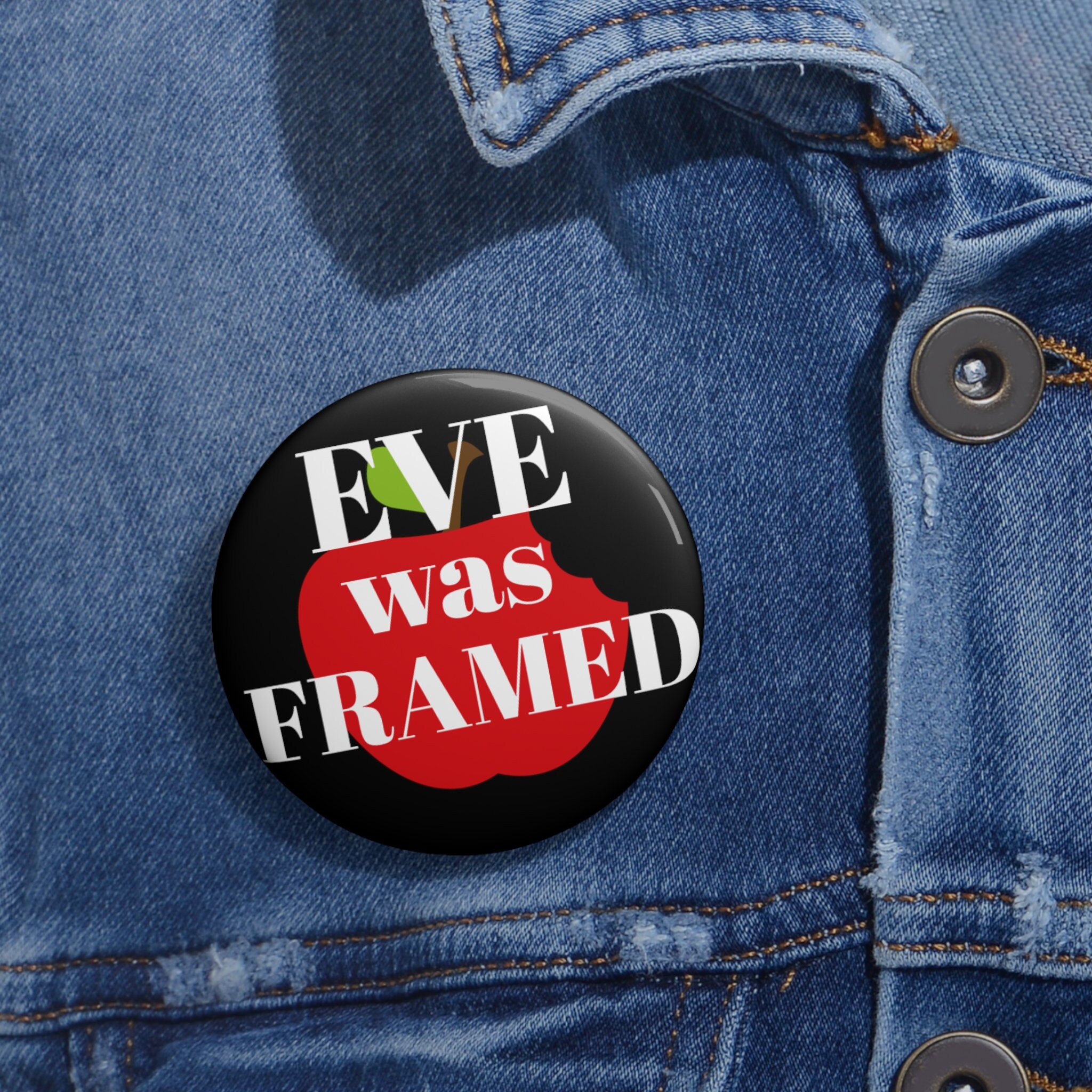 Funny Meme Eve Was Framed Joke Pin Button - Etsy