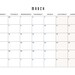 2023 Calendar, Printable, Minimalist Simple Calendar Horizontal Pages ...