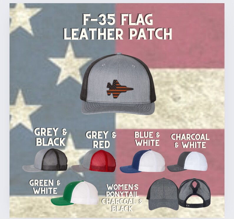F-35 Leather Flag Hat - Etsy