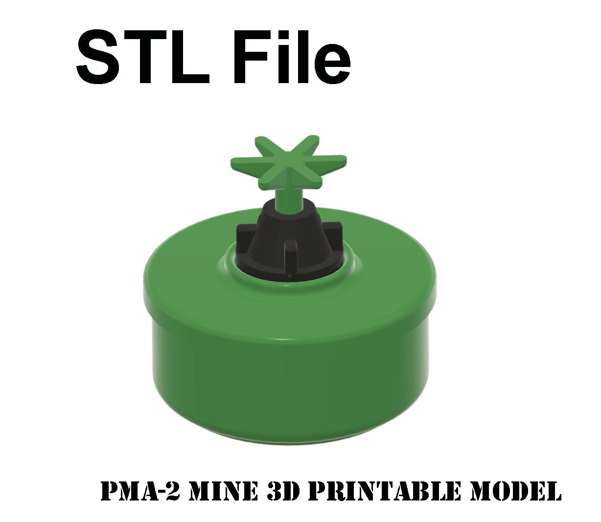 PMA-2 Mine Model STL Files for 3D Printing None Functional Replica ...
