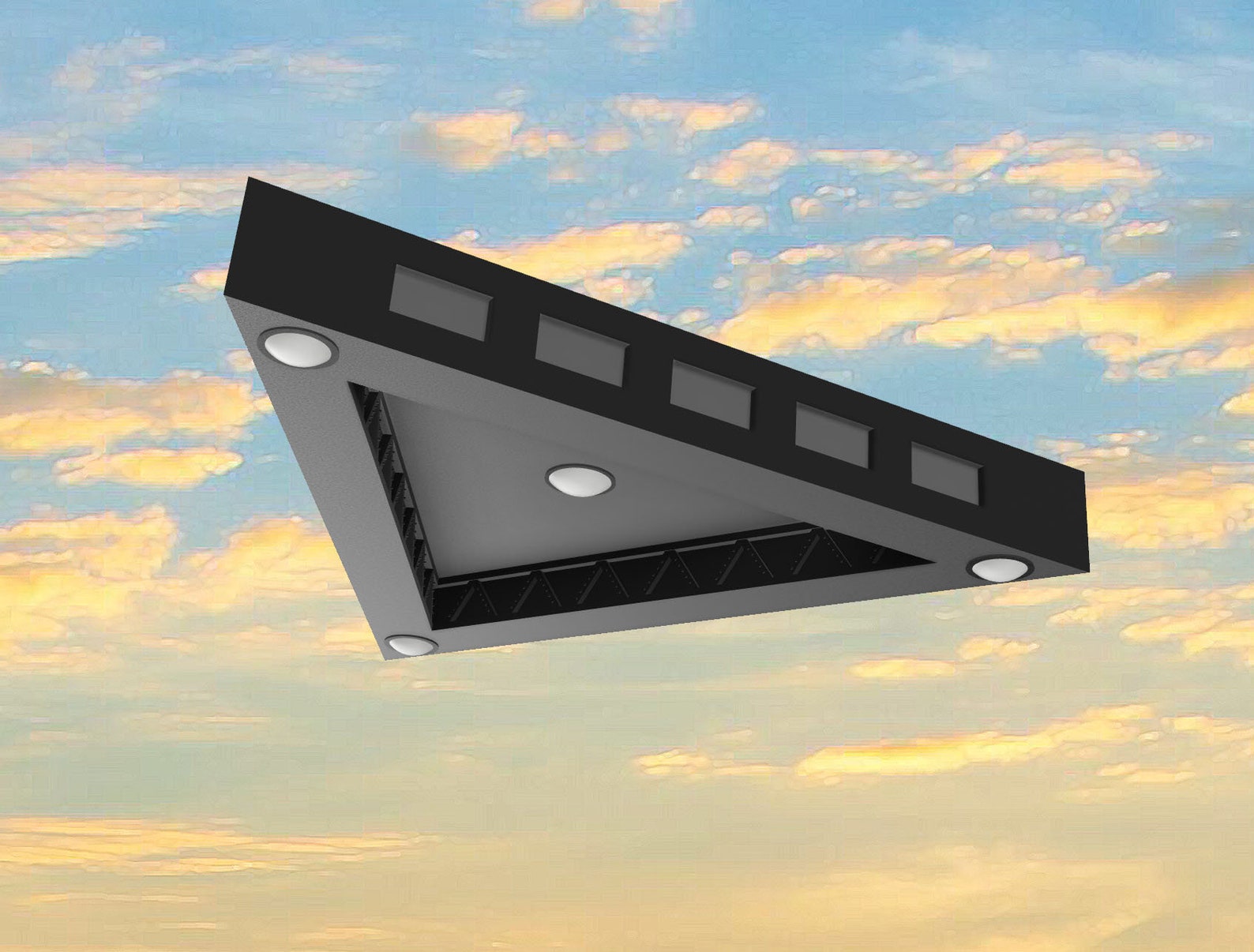 Triangular UFO Model Woodhead Pass UK 1990 / ARV / Flying Triangle .stl ...