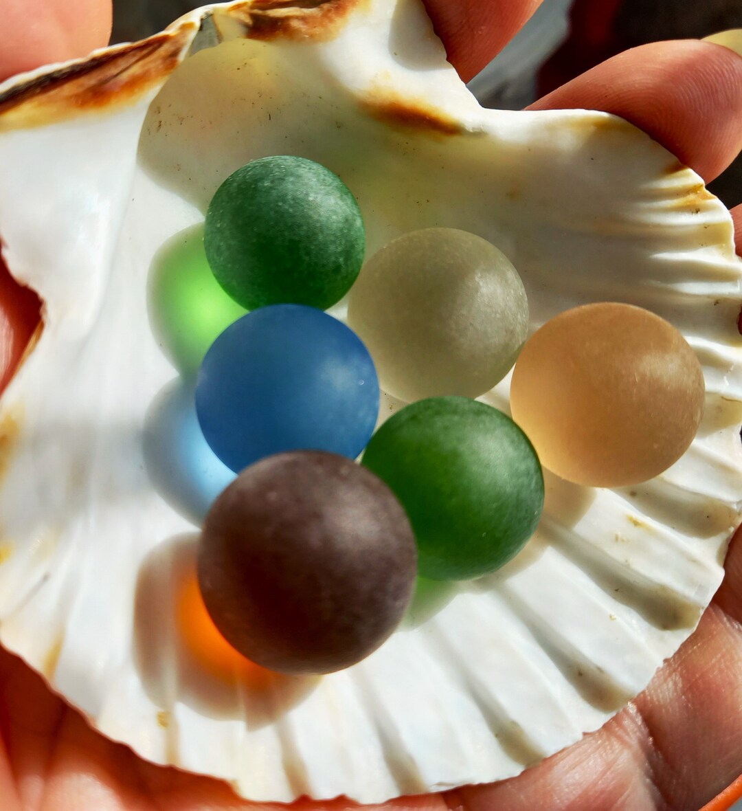 POLISHED GLASS BALLS. Fascinating Colors. Handmade and of High Quality ...