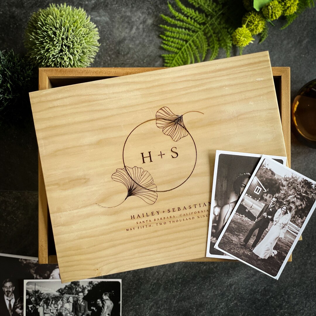 Handmade Keepsake Box, Personalized Engraving, Solid Poplar, Wedding ...