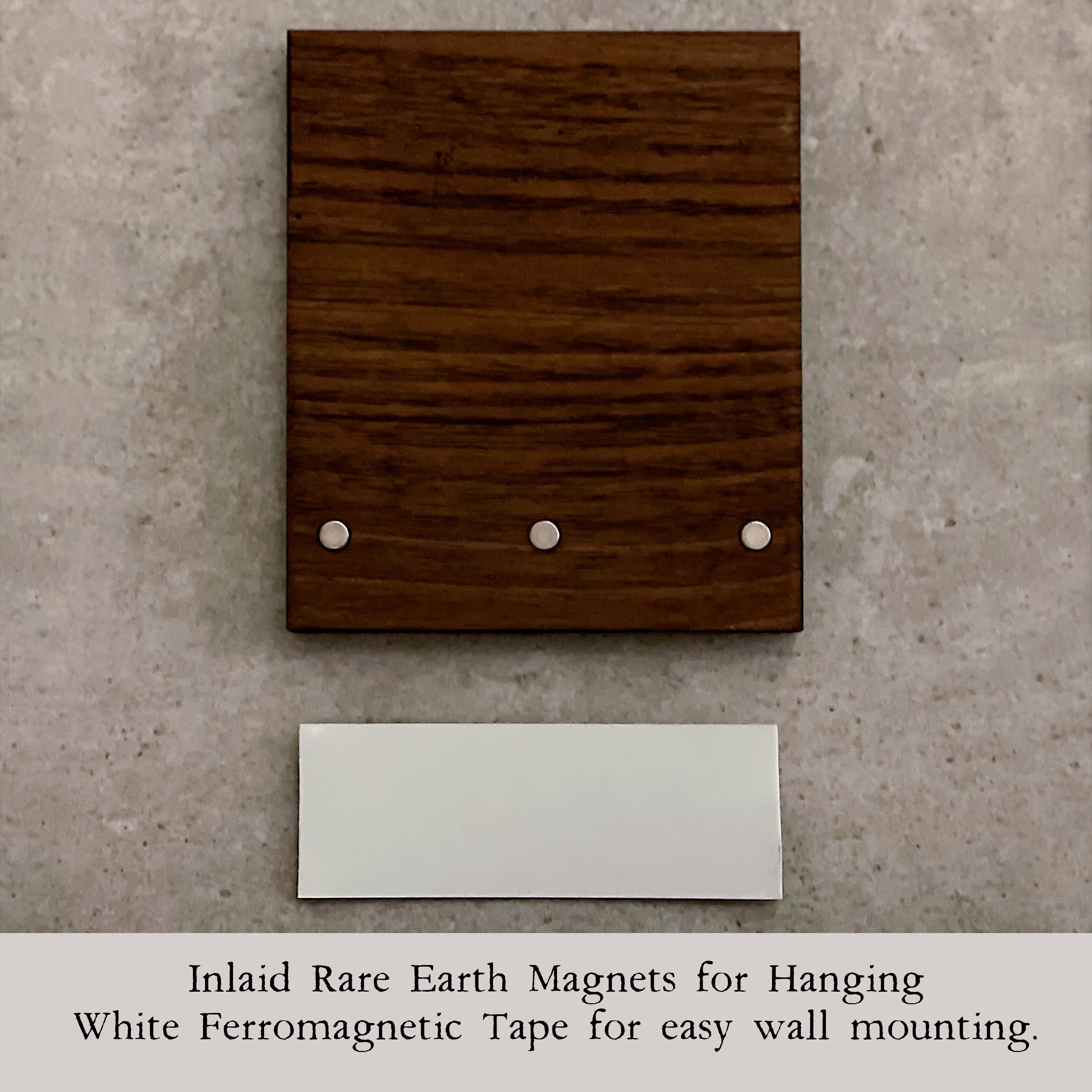 Wood 'polaroid' Frame, Magnetic, With Ferromagnetic Hanging Tape - Etsy