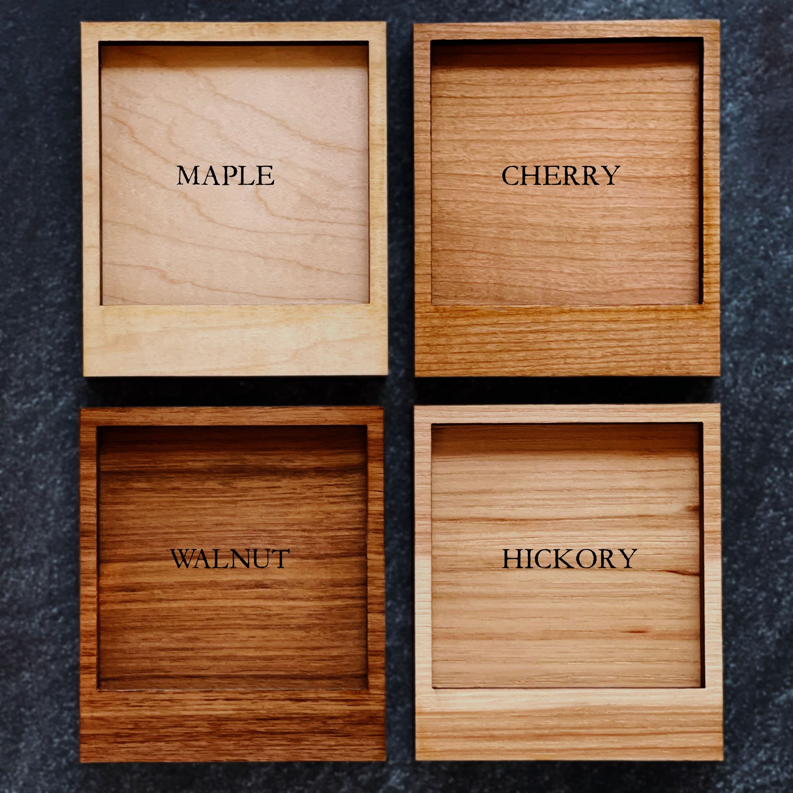 Wood 'polaroid' Frame, Magnetic, With Ferromagnetic Hanging Tape - Etsy