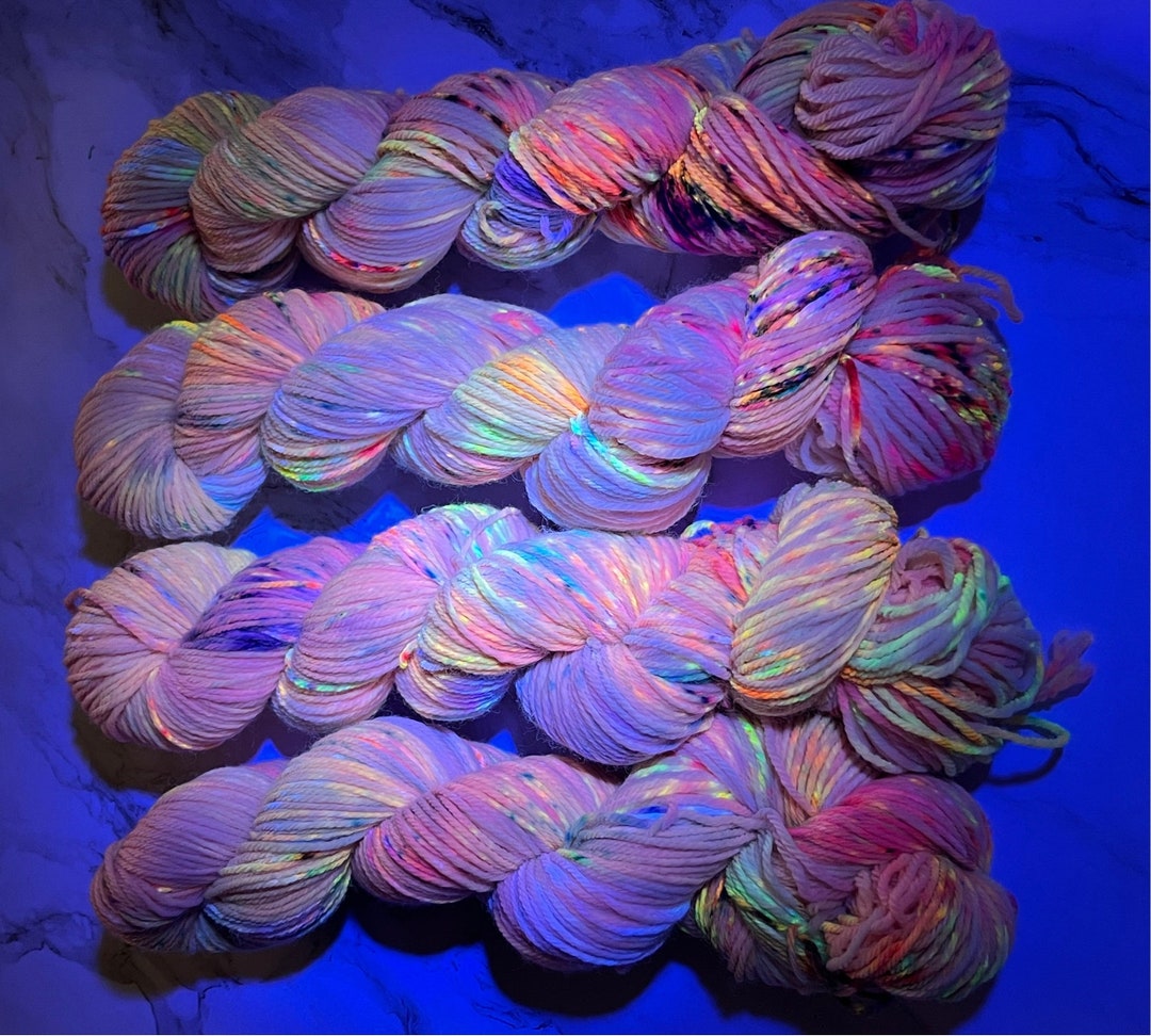 Neon Surprise - DK Weight Fine Superwash Merino Hand-dyed Yarn ...