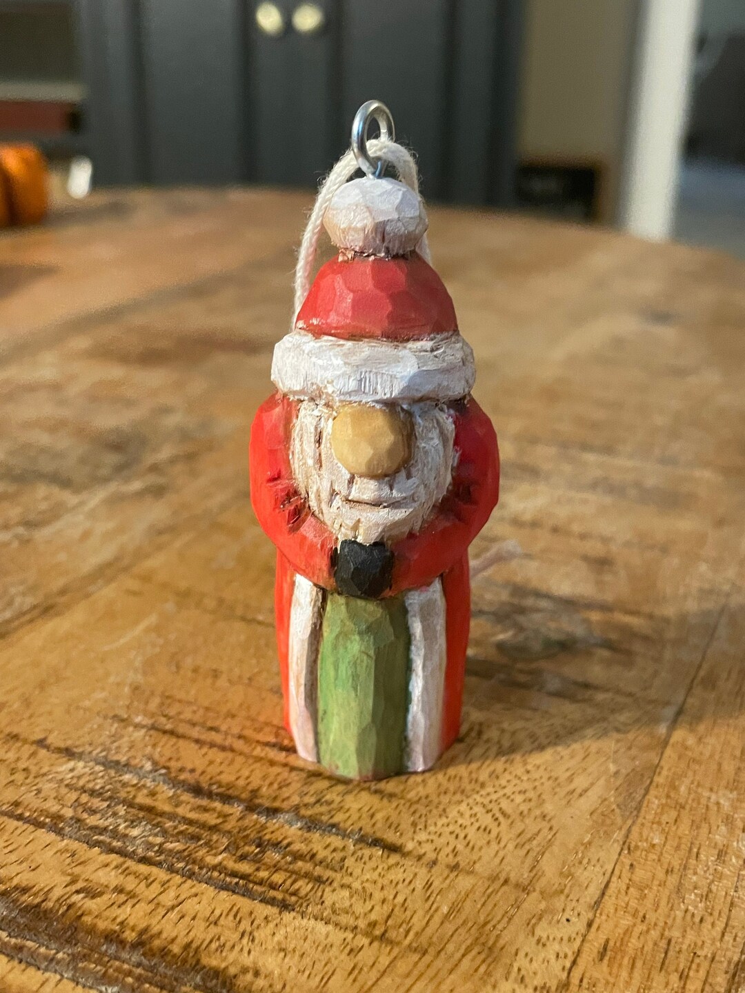 Custom Hand Carved Santa Ornament - Etsy