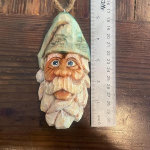 Custom Hand Carved Santa Head Ornament Realistic - Etsy