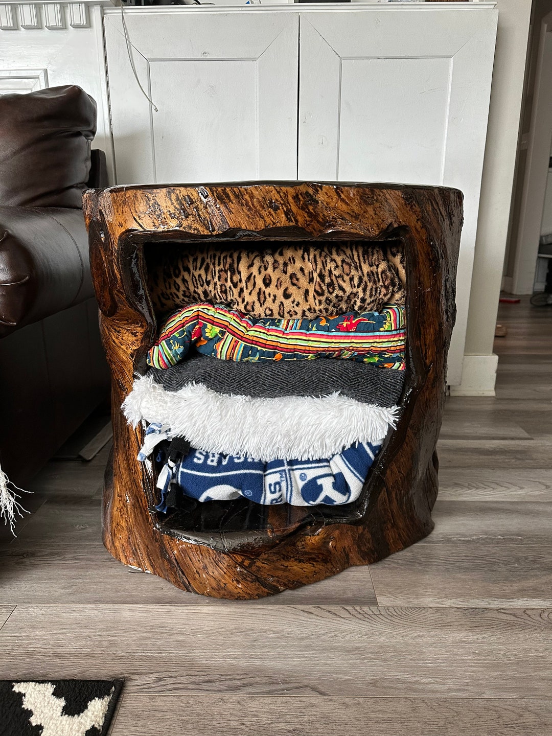 Hundred Year Old, Hollowed Resin Epoxy Side Table and Blanket Cubby - Etsy