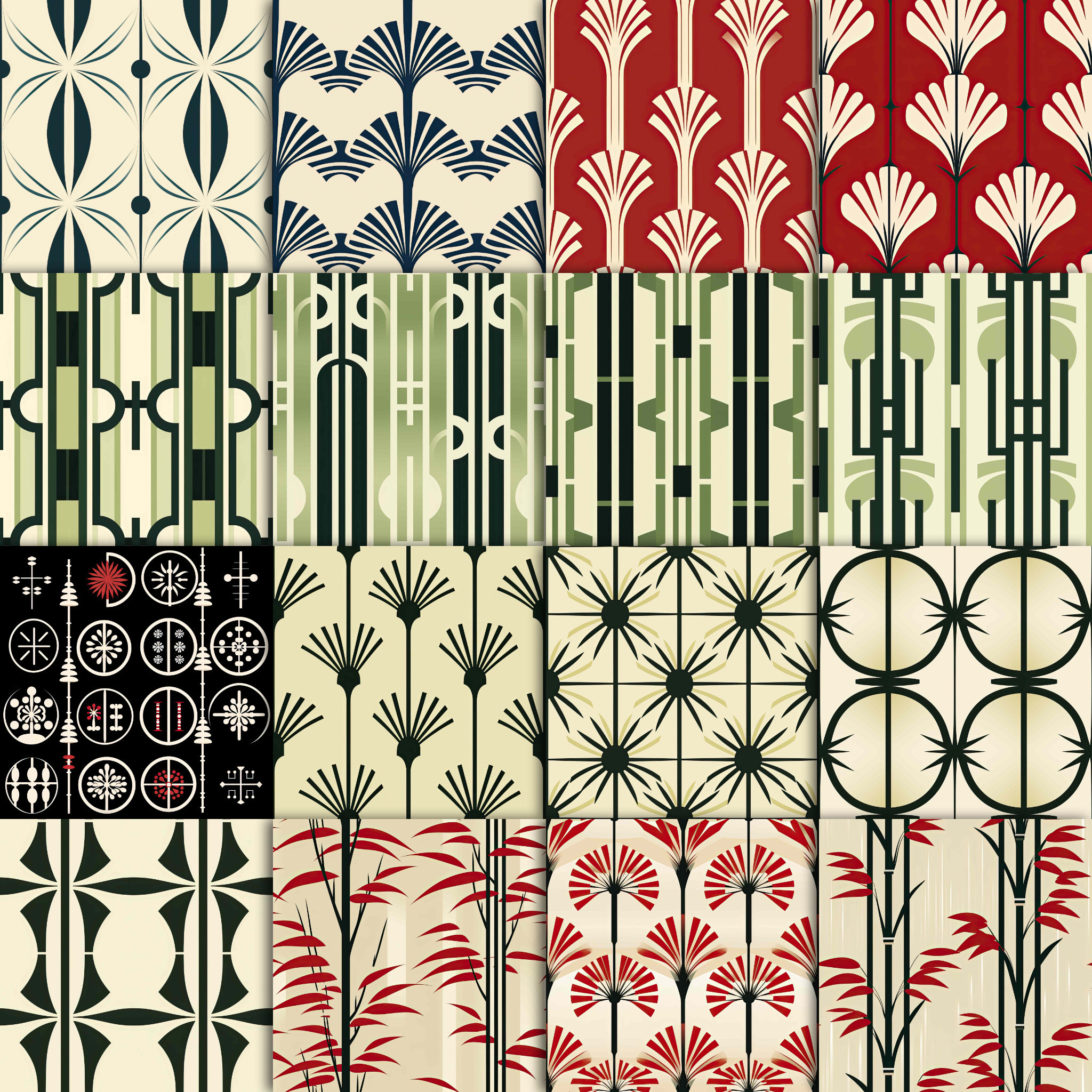 Japanese Traditional Patterns 2 - Japanese Digital Paper - Etsy