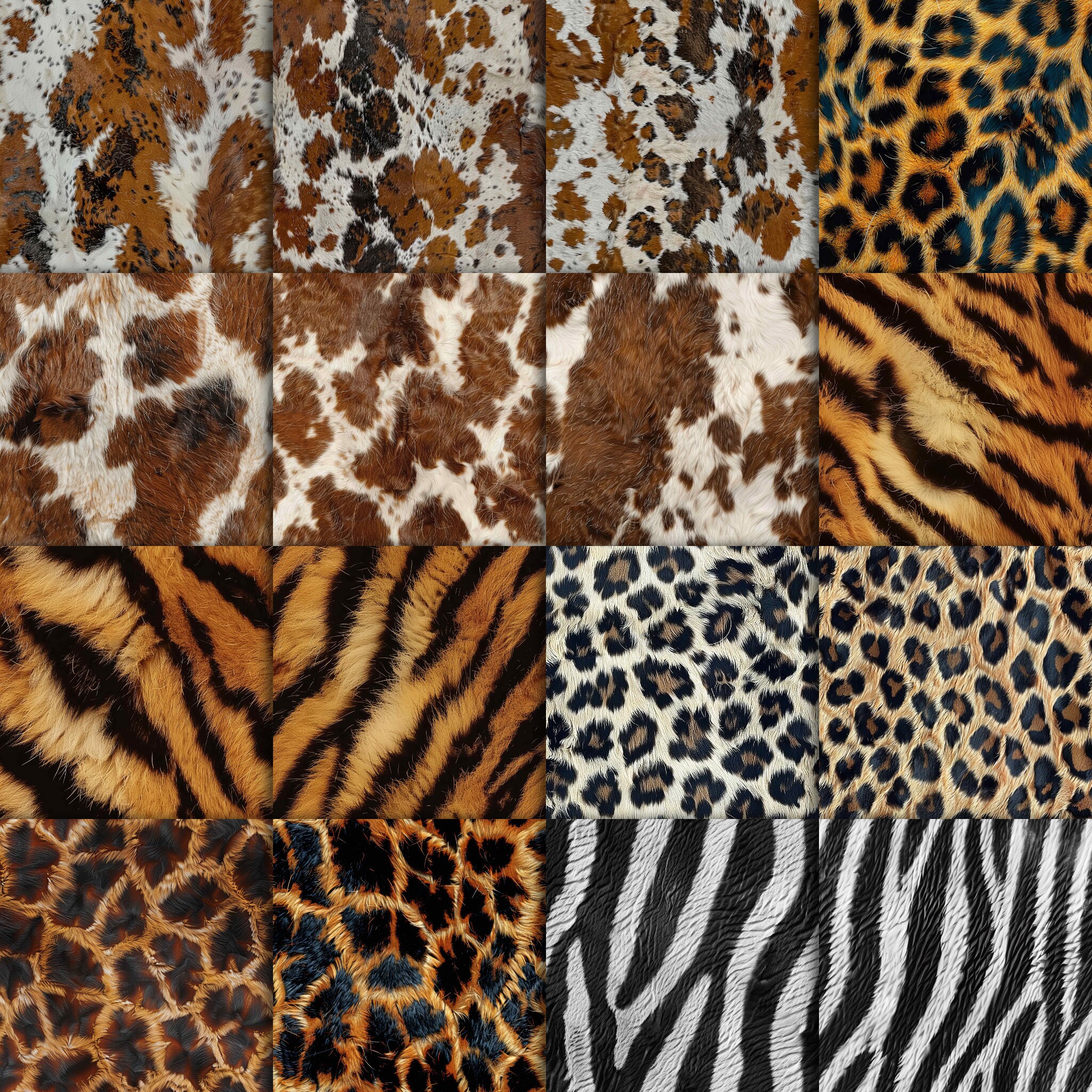 Realistic Animal Hides Digital Paper 1 - Etsy